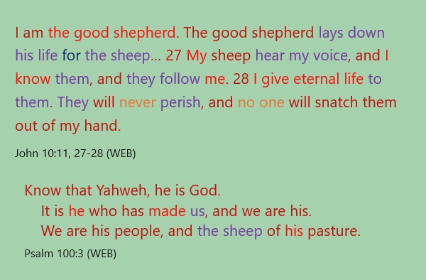 The Good Shepherd and His Sheep